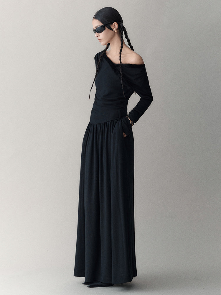 Long One-Shoulder Loose Chic One-Piece – ARCANA ARCHIVE