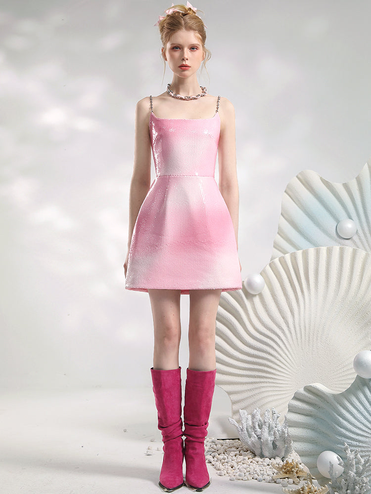 Luxury Sequin Metallic Gradation Nichi Camisole One-Piece – ARCANA ARCHIVE