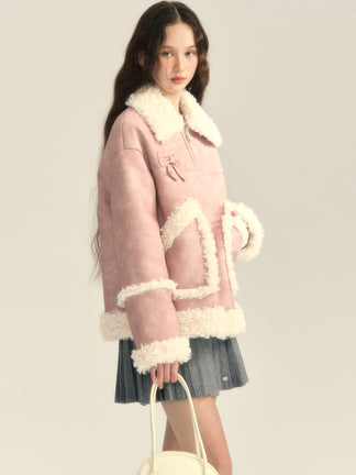 Boa Leather Cute Ribbon Oversize Jacket – ARCANA ARCHIVE