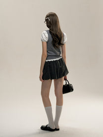 Knit V-Neck Ribbon Metal Nichi Button Vest – ARCANA ARCHIVE