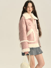 Boa Leather Cute Ribbon Oversize Jacket – ARCANA ARCHIVE