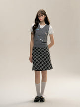 Knit V-Neck Ribbon Metal Nichi Button Vest – ARCANA ARCHIVE