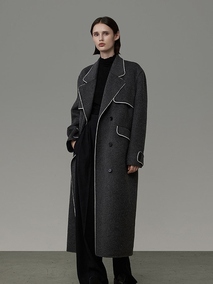 Edging Wool Classy Formal Long-Coat – ARCANA ARCHIVE
