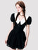 White-Collar Puff-Sleeve Flare Retro One-Piece – ARCANA ARCHIVE