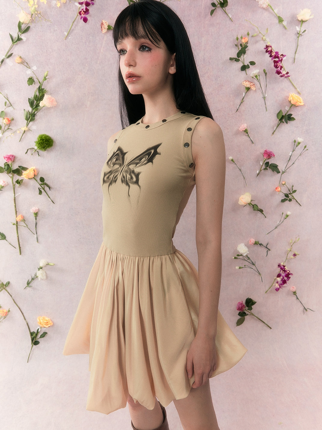 Studs Tight Flare Mini-One-Piece – ARCANA ARCHIVE