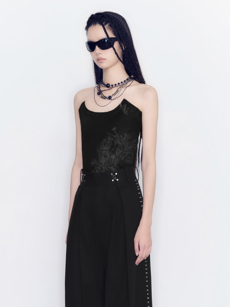 Embroidery Classy Tube-Top Bare-Tops – ARCANA ARCHIVE