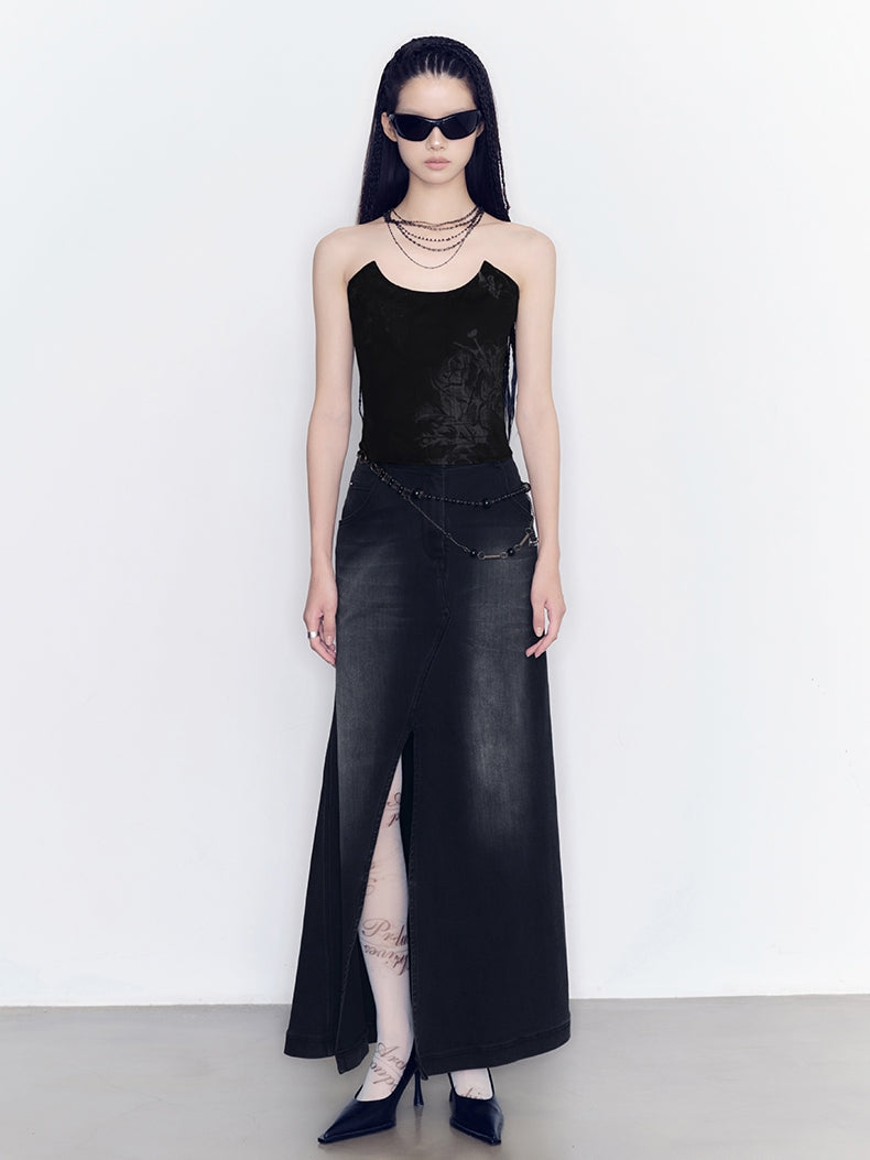 Embroidery Classy Tube-Top Bare-Tops – ARCANA ARCHIVE