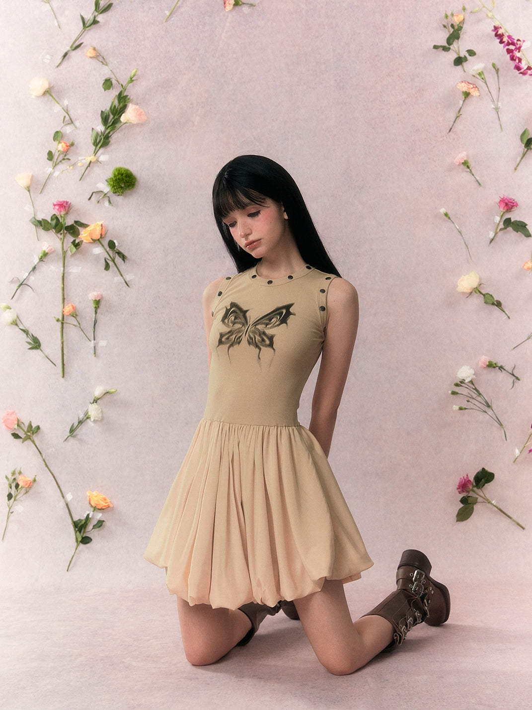 Studs Tight Flare Mini-One-Piece – ARCANA ARCHIVE