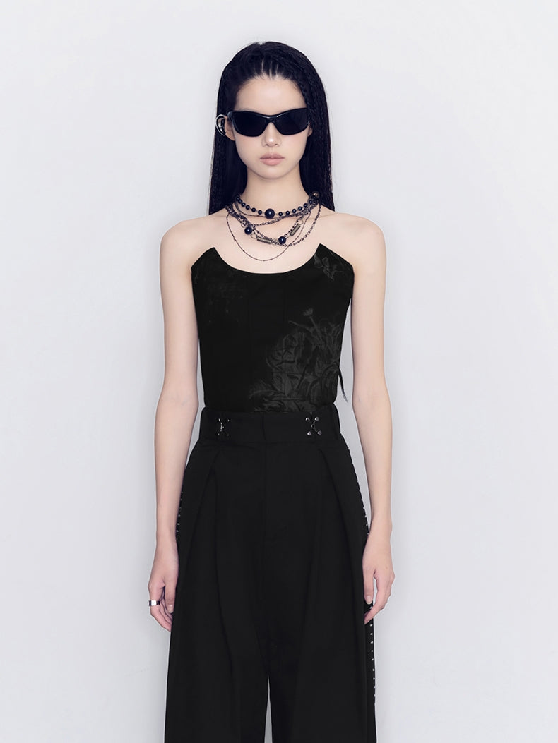 Embroidery Classy Tube-Top Bare-Tops – ARCANA ARCHIVE