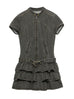 Denim Tiered Zip Short ONE-PIECE – ARCANA ARCHIVE