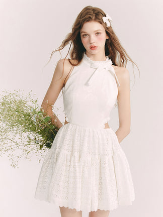 Punching Ribbon Flare Cute One-Piece – ARCANA ARCHIVE