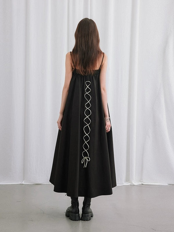 Lace-up Design Strappy Long A-line One-piece – ARCANA ARCHIVE