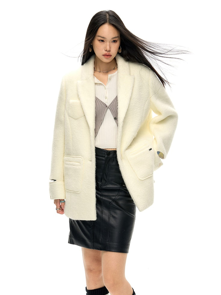 Slit Cuffs Wool Blend OverSize Jacket Coat – ARCANA ARCHIVE