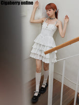 Leather Strap Lace Multi-Layer Cake Suspender ONE-PIECE – ARCANA ARCHIVE