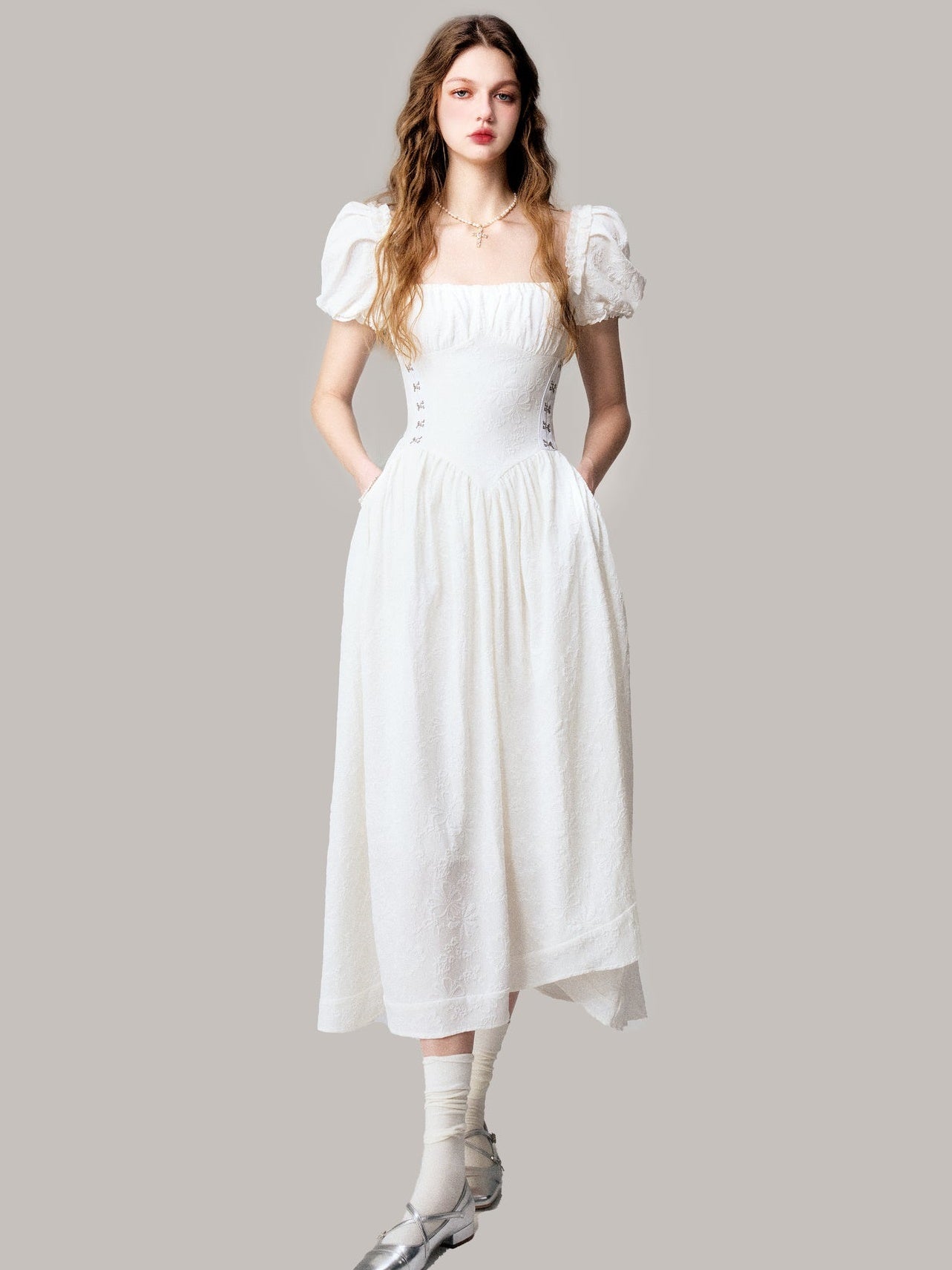 Three-dimensional Jacquard Fairy Long Dress – ARCANA ARCHIVE