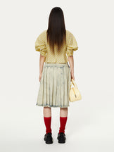 Striped Palace Retro Style Puff Mid-sleeve Shirt – ARCANA ARCHIVE