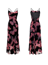 Velvet Butterfly Swing Collar Backless Strap Dress – ARCANA ARCHIVE