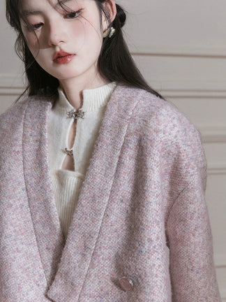 V-neck Chinese Style Drop Shoulder Jacket – ARCANA ARCHIVE