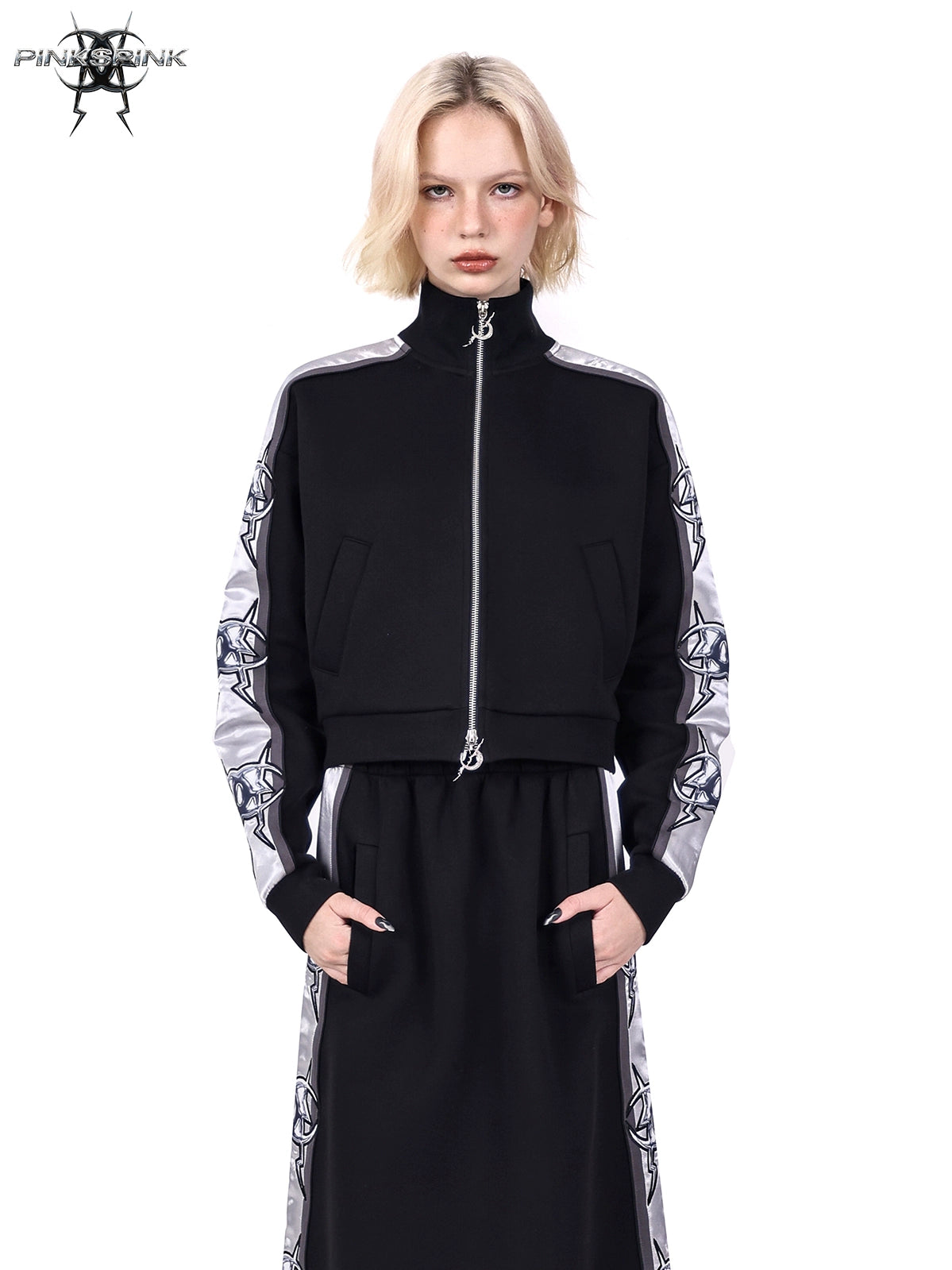 High Collar ZIP-Up Short Jacket – ARCANA ARCHIVE