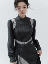 Chinese Style Mosaic Asymmetrical Dress – ARCANA ARCHIVE