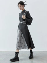 Chinese Style Mosaic Asymmetrical Dress – ARCANA ARCHIVE