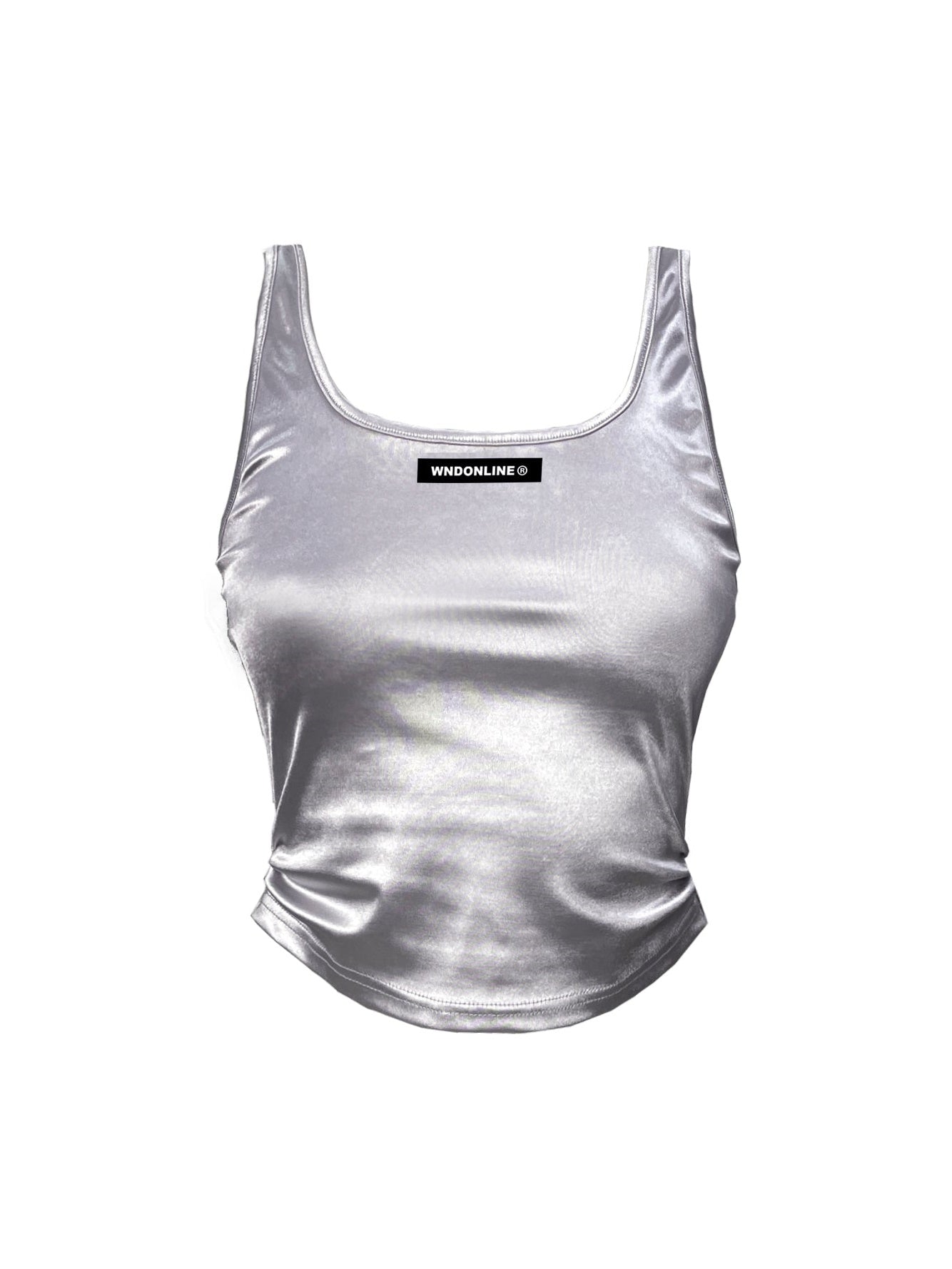 Shiny Wrinkled Stretch Short Tank Top – ARCANA ARCHIVE
