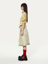 Striped Palace Retro Style Puff Mid-sleeve Shirt – ARCANA ARCHIVE