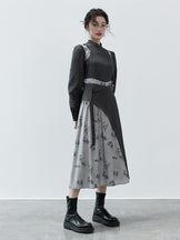 Chinese Style Mosaic Asymmetrical Dress – ARCANA ARCHIVE