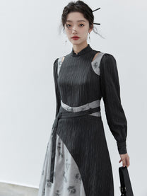 Chinese Style Mosaic Asymmetrical Dress – ARCANA ARCHIVE