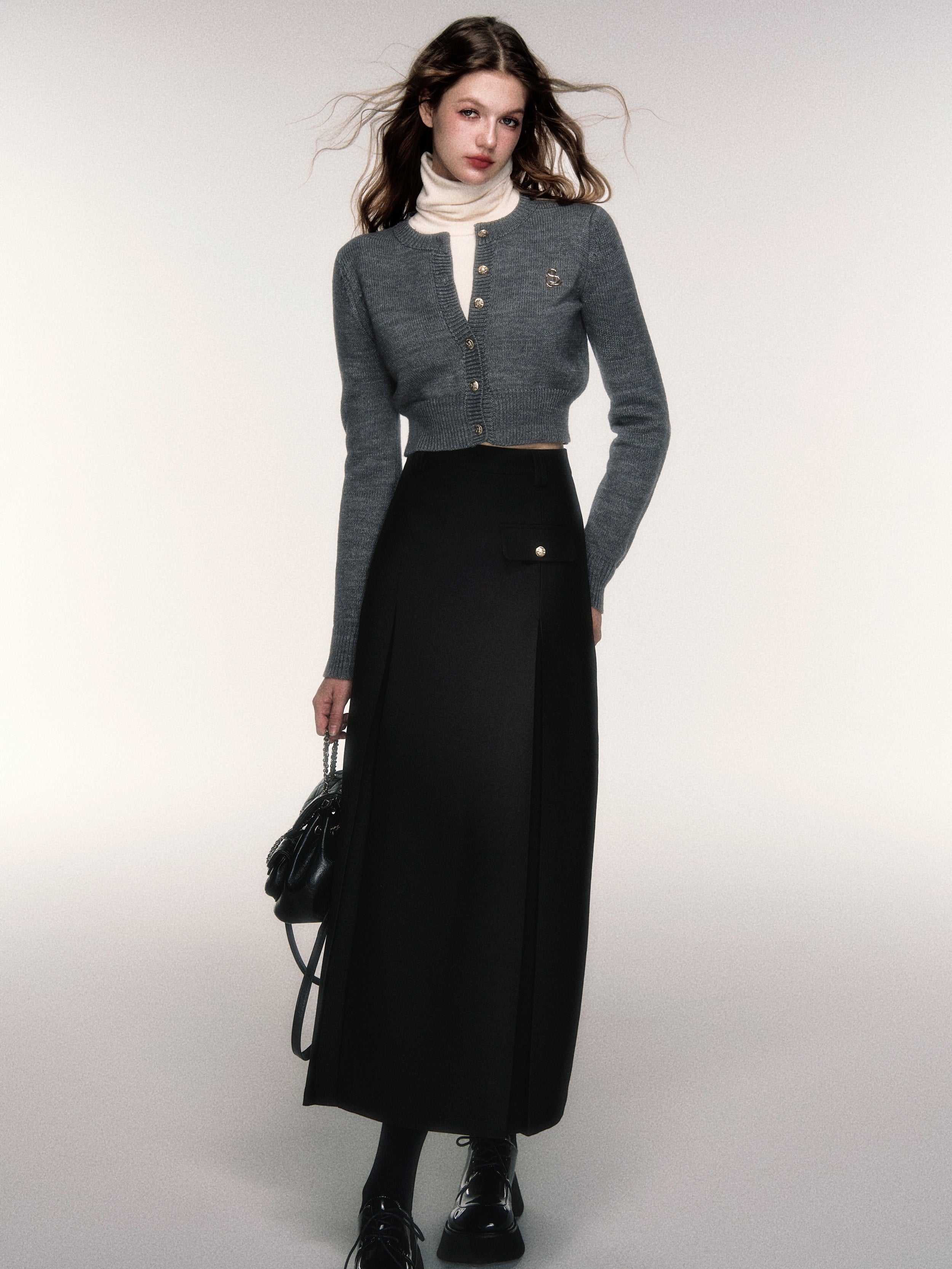 Box Pleated Long Skirt – ARCANA ARCHIVE