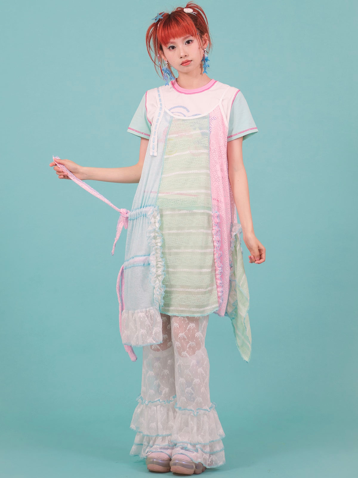 Lace Hollow Stitching Layered Camisole One-piece – ARCANA ARCHIVE