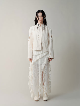 Chinese Style Short Asymmetrical Cutout Jacket – ARCANA ARCHIVE