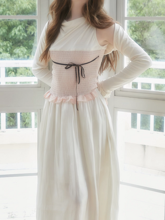 Sleeveless Shirring Stitch One-piece & Bolero – ARCANA ARCHIVE