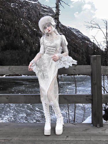 Gothic Mermaid Lace Velvet Cosplay ONE-PIECE Dress – ARCANA ARCHIVE