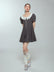 Girly Checked College PLEATS FLARE ONE-PIECE – ARCANA ARCHIVE