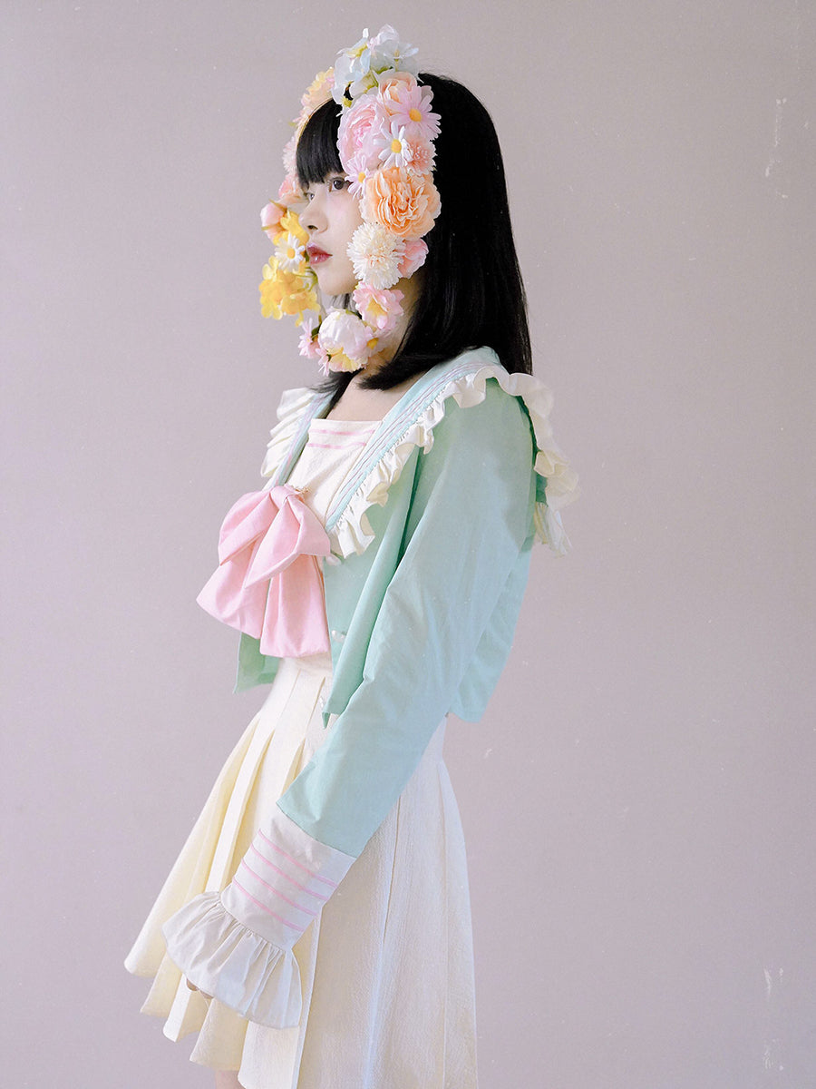 Sailor Frill Retro Ribbon Cropped Jacket - daytoday daily institute ...