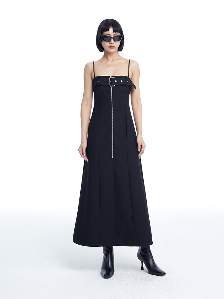 Front-Zip Flare A-LINE LONG CASUAL ONE-PIECE – ARCANA ARCHIVE
