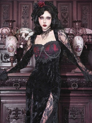 Gothic Velvet Lace Cosplay ONE-PIECE Dress – ARCANA ARCHIVE