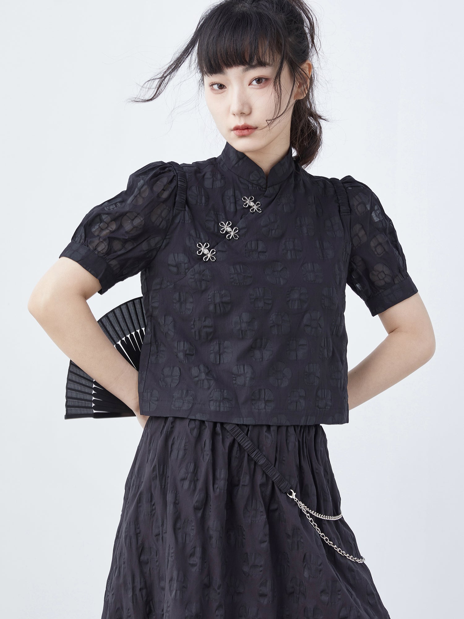 New CHINESE STYLE JACQUARD TOP + SKIRT -INGKO – ARCANA ARCHIVE