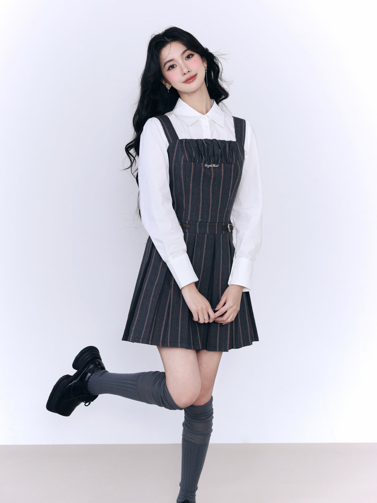 Stripe Flare Box-PLEATS CASUAL ONE-PIECE – ARCANA ARCHIVE