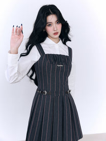 Stripe Flare Box-PLEATS CASUAL ONE-PIECE – ARCANA ARCHIVE