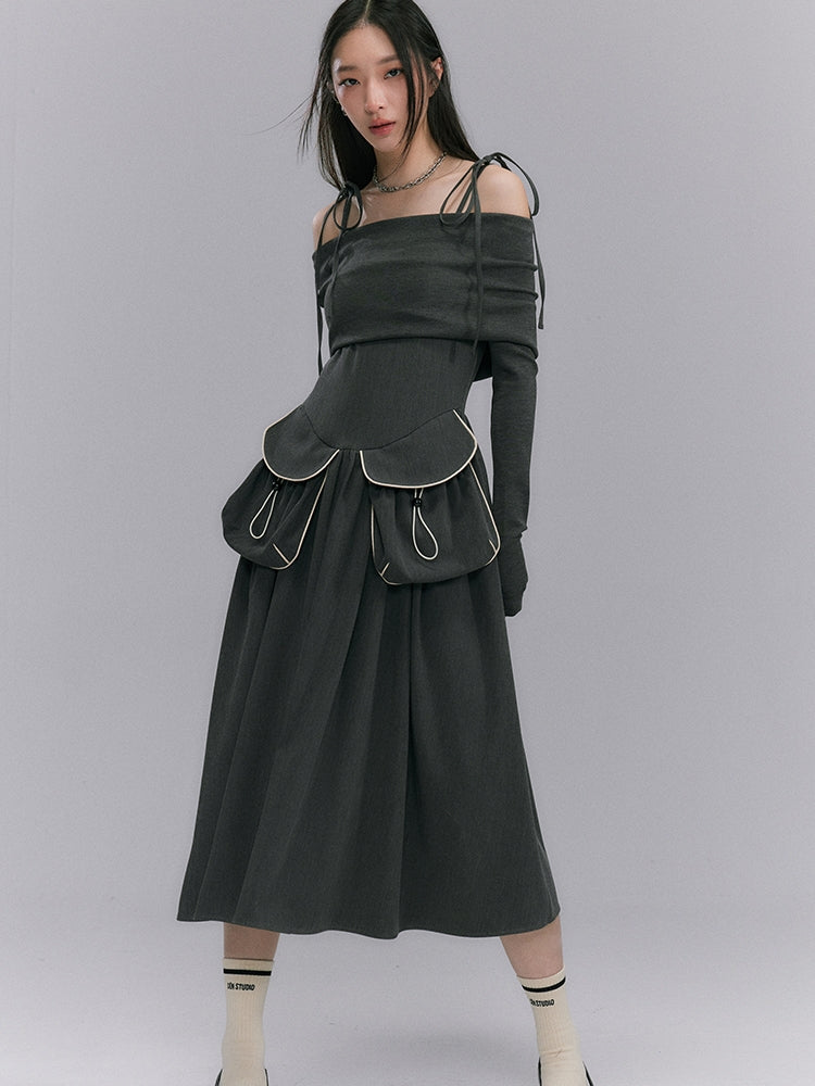 Off-shoulder Ribbon Wrap Tops – ARCANA ARCHIVE