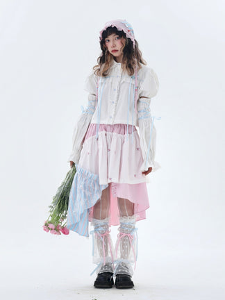 Fancy Arm-Cover Lace Girly Retro BLOUSE – ARCANA ARCHIVE