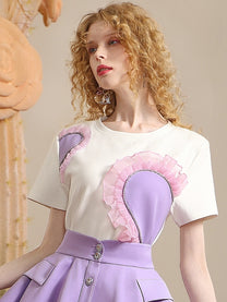 Girly Lace Frill Layered Sute Retro T-Shirt & Skirt – ARCANA ARCHIVE
