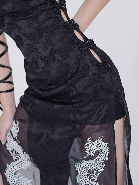 CHINESE STYLE SLIT SEXY DRESS -WSW Bearing – ARCANA ARCHIVE