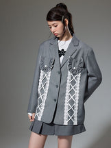 Ruffle Design Suit Jacket - DIDDI MODA – ARCANA ARCHIVE