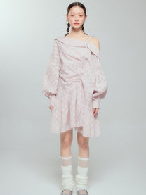 Asymmetric Loose Checkerboard One-Piece – ARCANA ARCHIVE