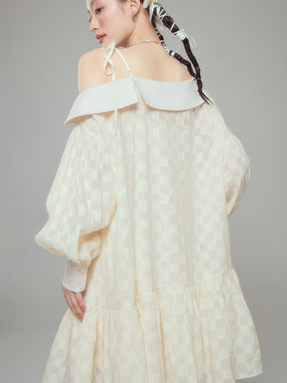 Asymmetric Loose Checkerboard One-Piece – ARCANA ARCHIVE