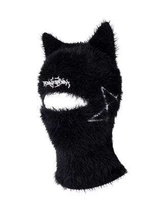 CAT EARS Masked Knitted Hat -PINKSPINK – ARCANA ARCHIVE